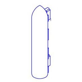 ETC-8C Rigid PVC Wall Guard End Cap