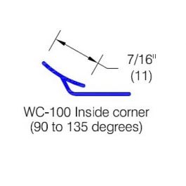 WC-100 Rigid PVC Wall System Inside Corner